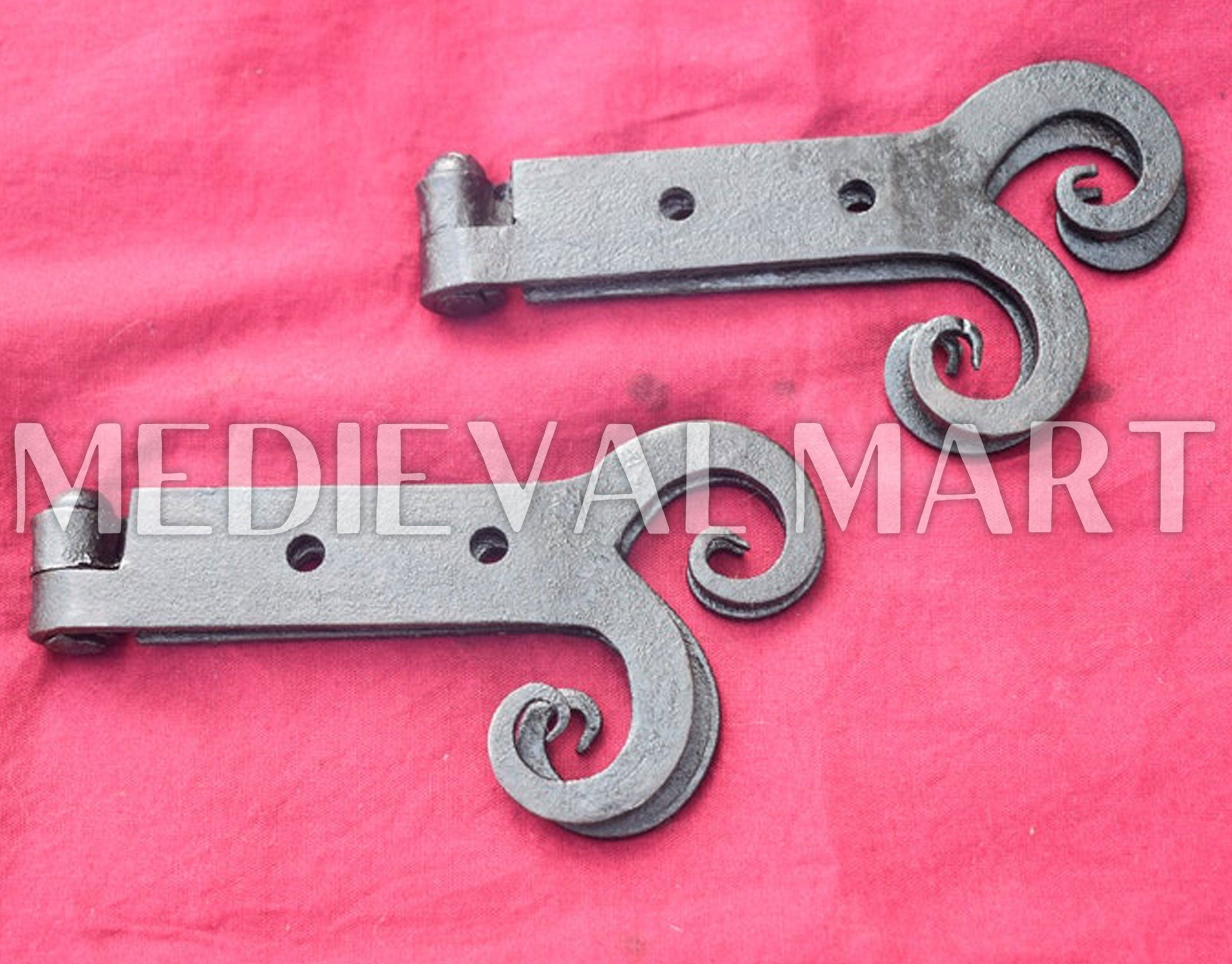 MEDIEVALMART Hand Forged Medieval Wrought Iron Door Hinges. Set Of 2 ...
