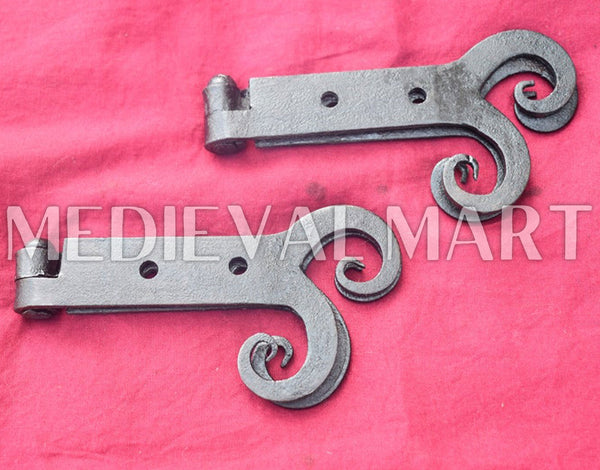 MEDIEVALMART Hand Forged Medieval Wrought Iron Door Hinges. Set Of 2 ...