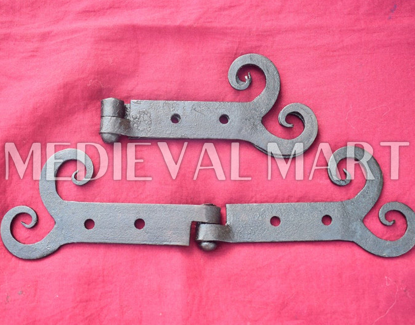 MEDIEVALMART Hand Forged Medieval Wrought Iron Door Hinges. Set Of 2 ...