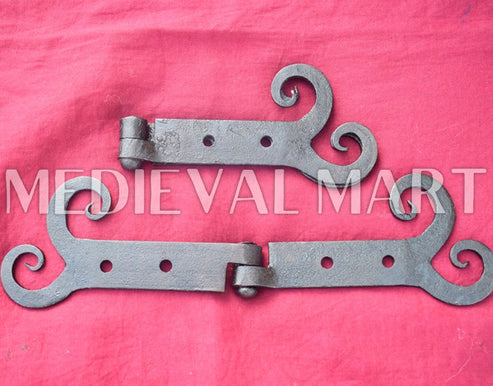 MEDIEVALMART Hand Forged Medieval Wrought Iron Door Hinges. Set Of 2 ...