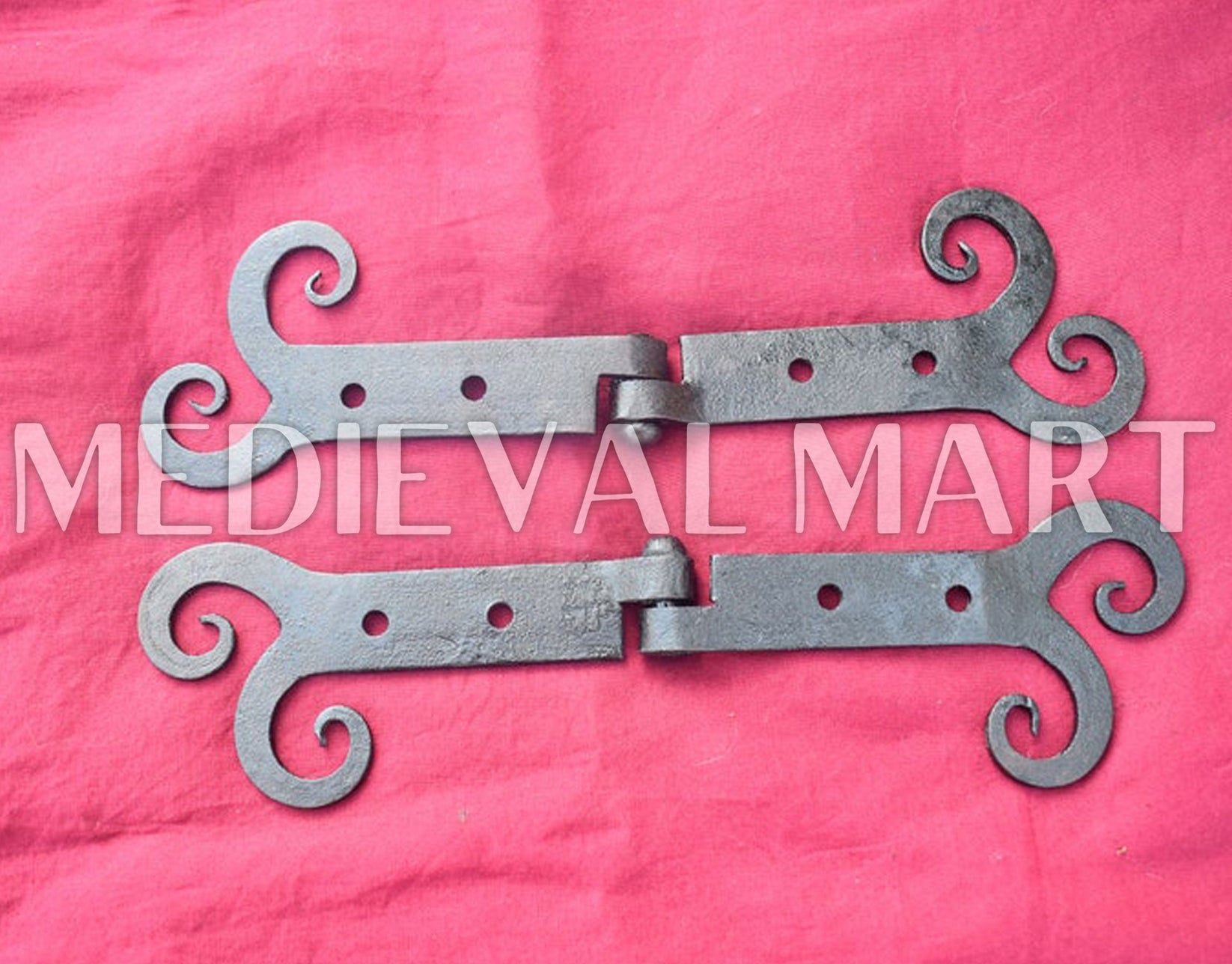 MEDIEVALMART Hand Forged Medieval Wrought Iron Door Hinges. Set Of 2 ...