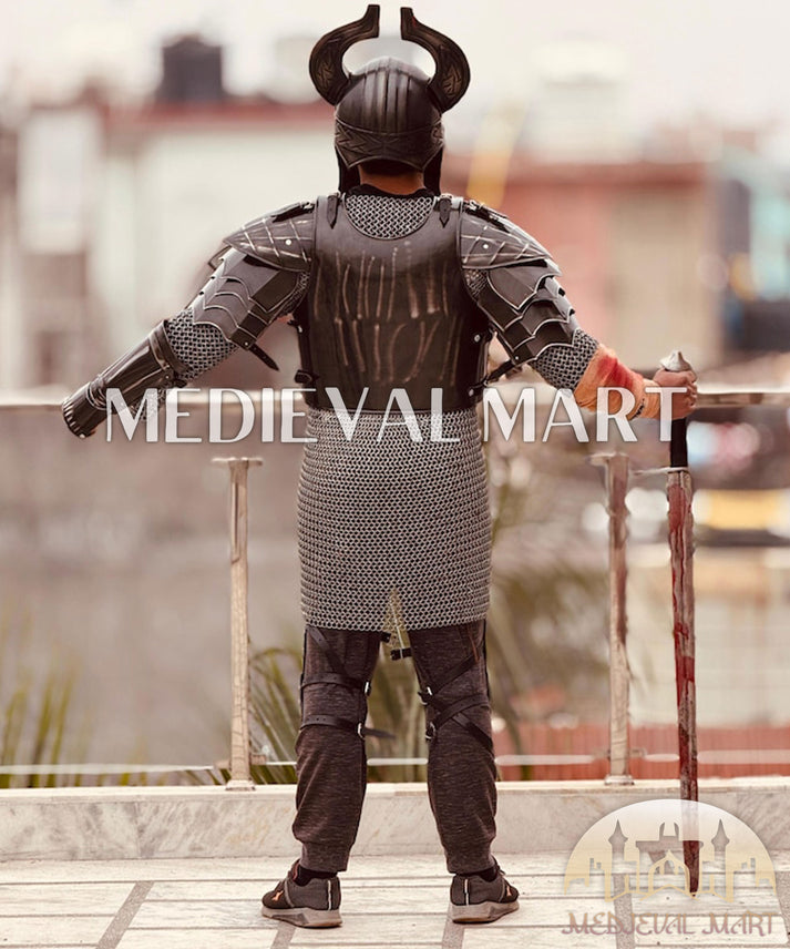 MEDIEVALMART Medieval Battle Ready Fantasy Dark Knight Armor Suit