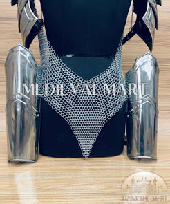 MEDIEVALMART (Isolara Dragonplate) Women’s Armor W/H (Sable Knight) Ch
